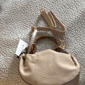 Jessica Simpson | Bags | Jessica Simpson Tan Snakeembossed Crossbody ...